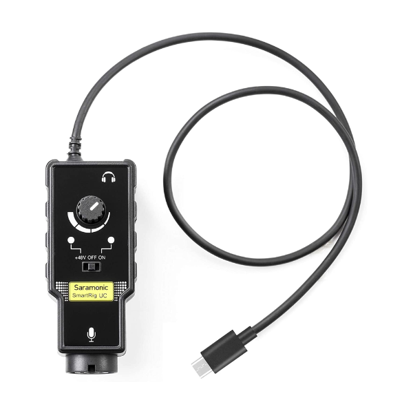 Interfaz de audio portátil XLR Saramonic SmartRig UC de un solo canal para dispositivos USB tipo ...